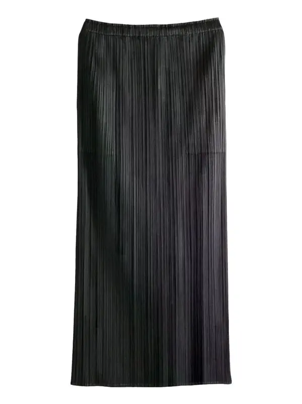 Issey Miyake Pleated Midi Skirt - Black
