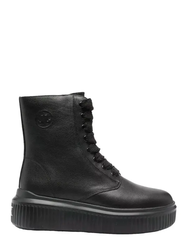 JANET & JANET 45mm Lace-up Platform Combat Boots - Black
