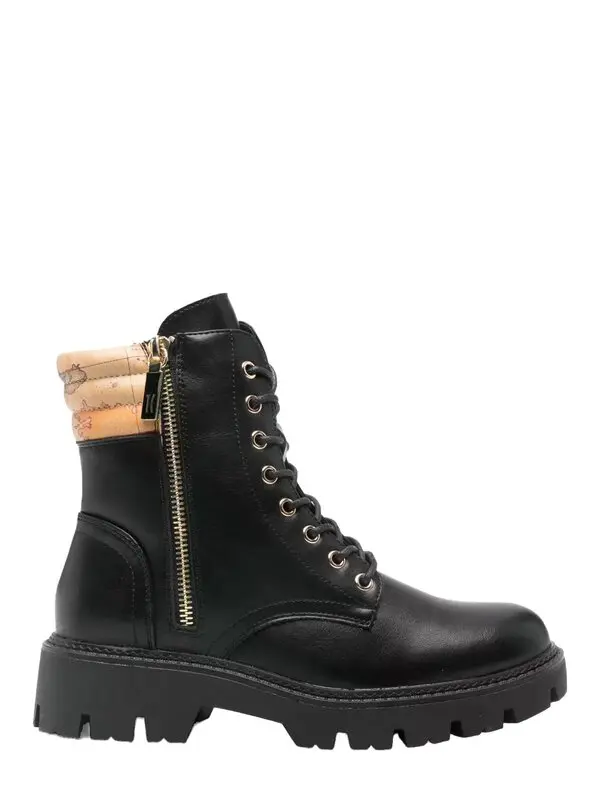 ALVIERO MARTINI 1° CLASSE 40mm Lace-up Combat Boots - Black