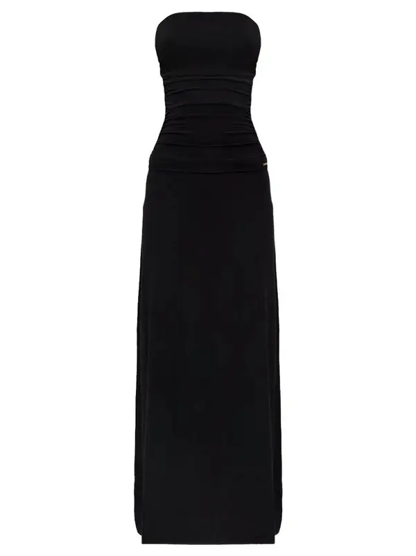 Melissa Odabash Rae Ruched Strapless Maxi Dress - Black