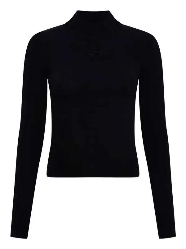 MARINE SERRE High-neck Top - Black