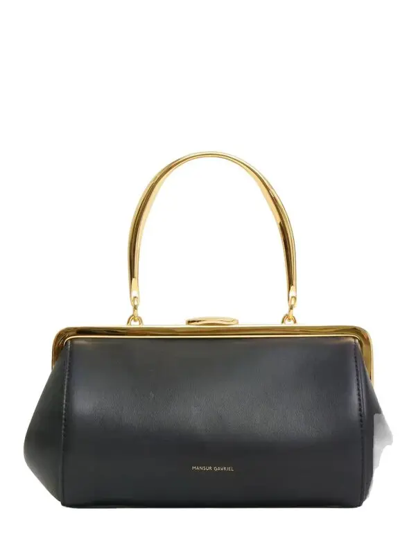 MANSUR GAVRIEL Pina Metal Handle Evening Mini Bag - Black