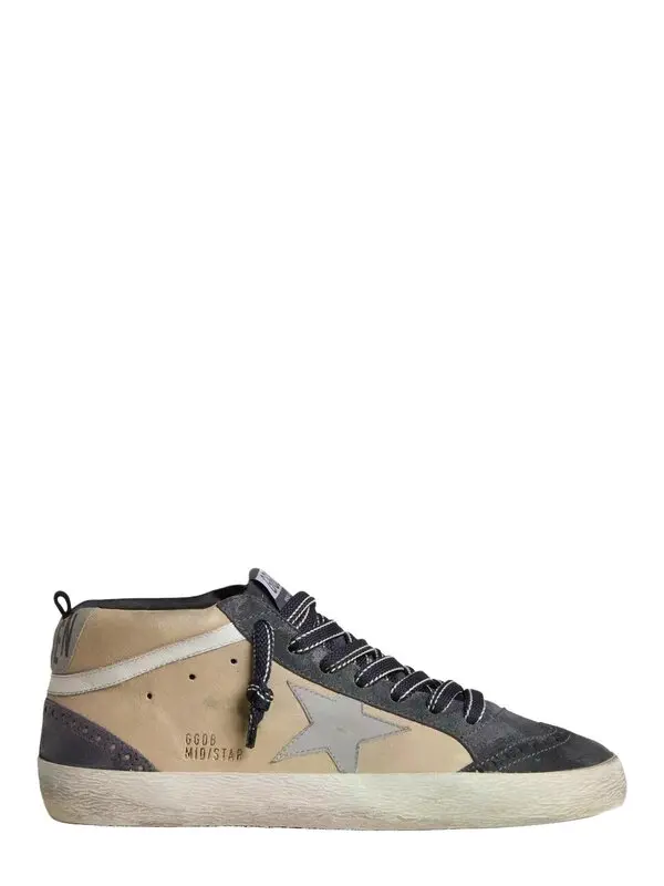 GOLDEN GOOSE Mid Star Suede Sneakers - Neutrals