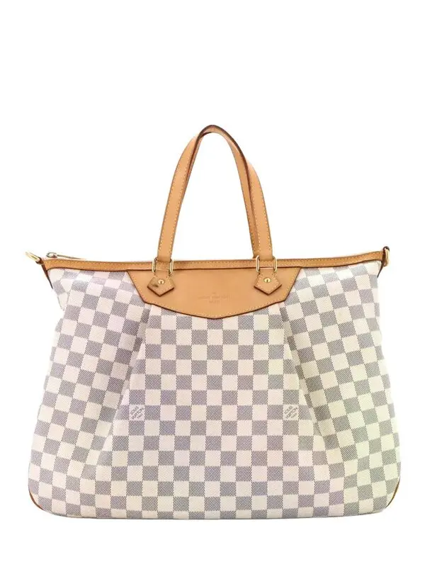 LOUIS VUITTON Siracusa Gm Damier Azur Shoulder Bag - White