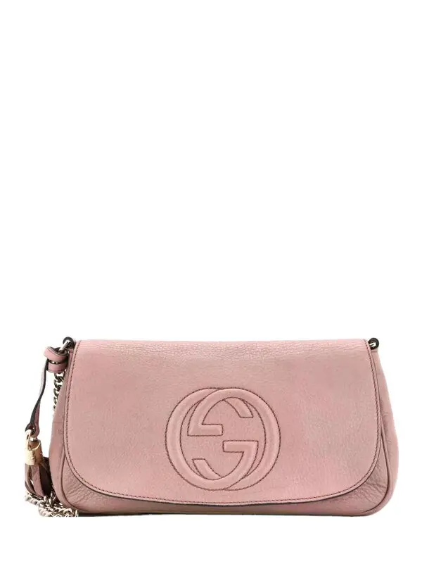 Gucci Soho Chain Leather Medium Crossbody Bag - Pink