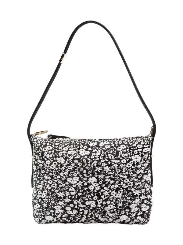 TOTEME Bevel Floral Shoulder Bag - Black