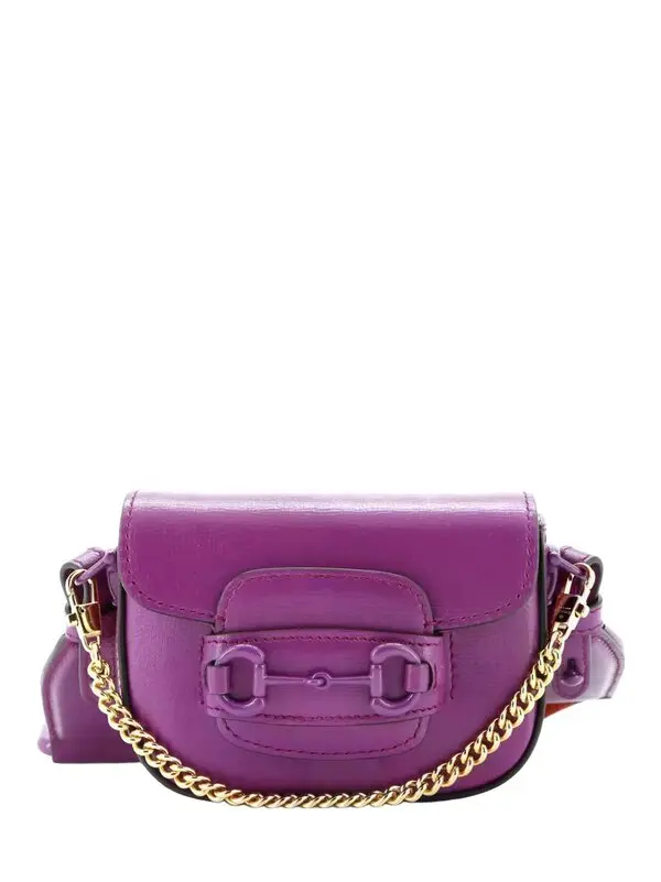 Gucci Horsebit 1955 Super Mini Bag - Purple