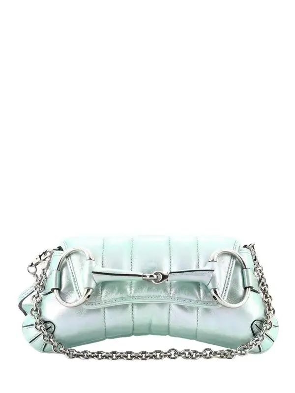 Gucci Horsebit Chain Vertical Quilted Leather Small Shoulder Bag - Green