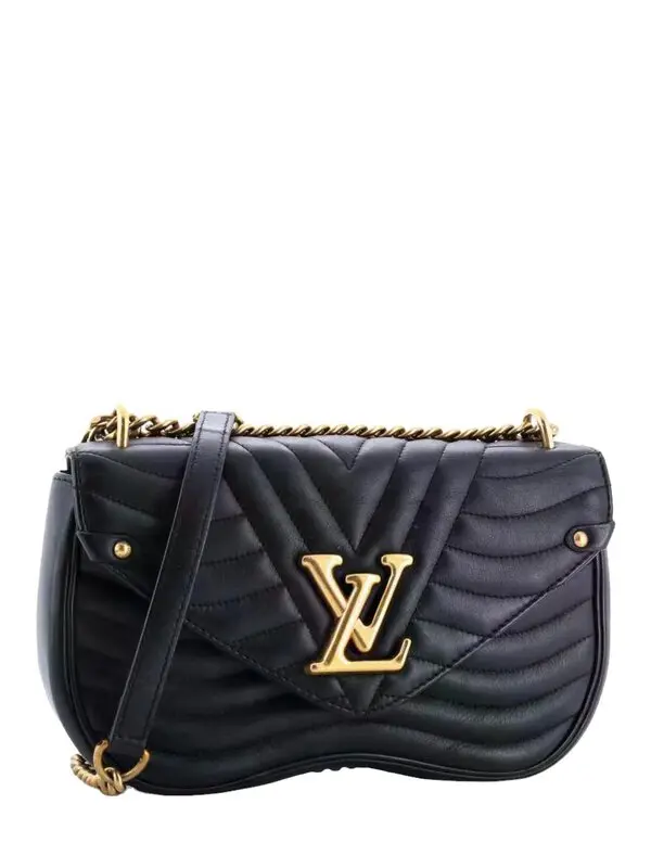 LOUIS VUITTON New Wave Chain Bag Quilted Leather Mm - Black