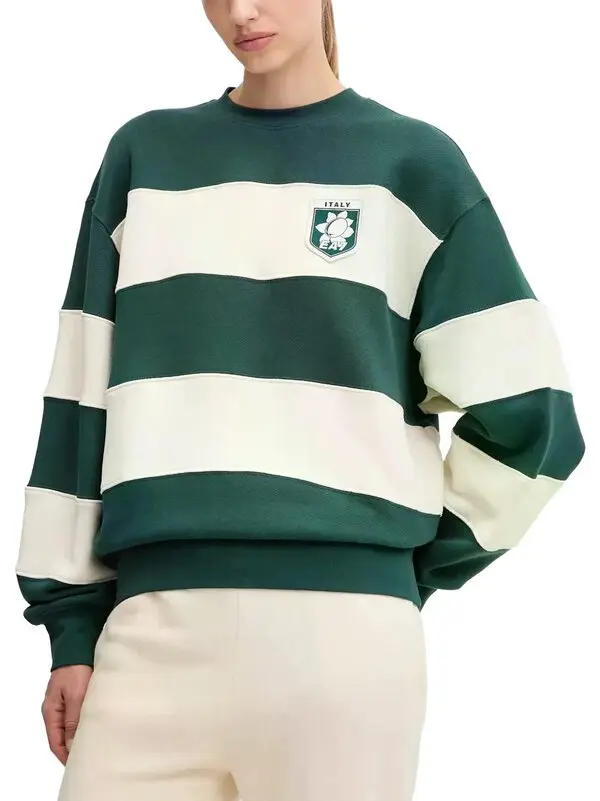 Emporio Armani Striped Crewneck Sweatshirt - Green