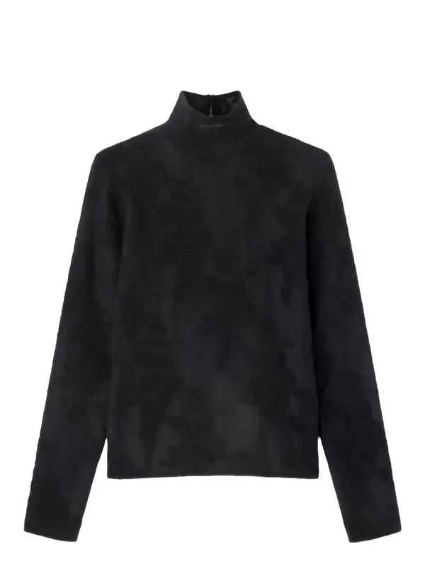 GANNI High-neck Buttoned Sweater - Black