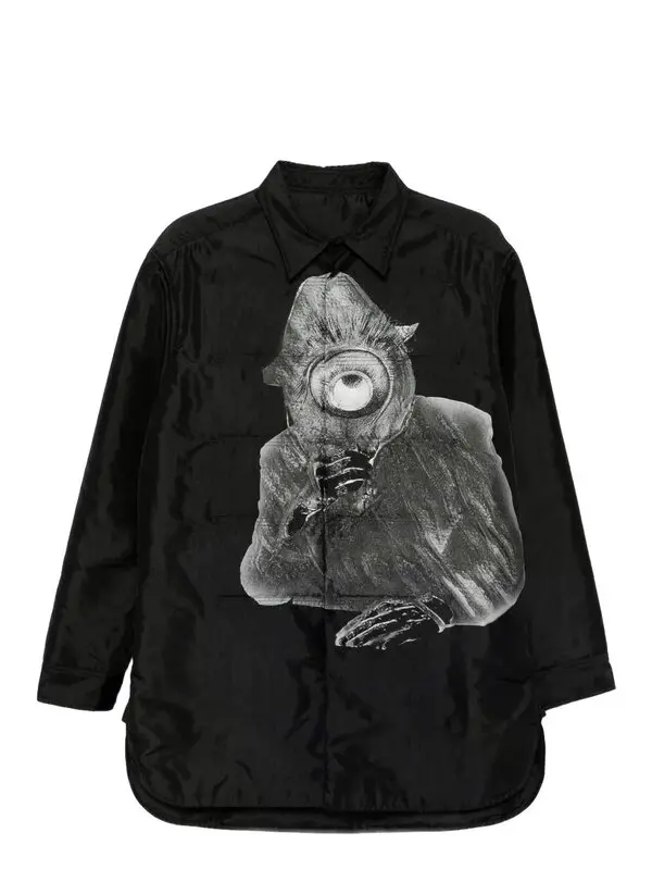 Yohji Yamamoto Printed Shirt Jacket - Black