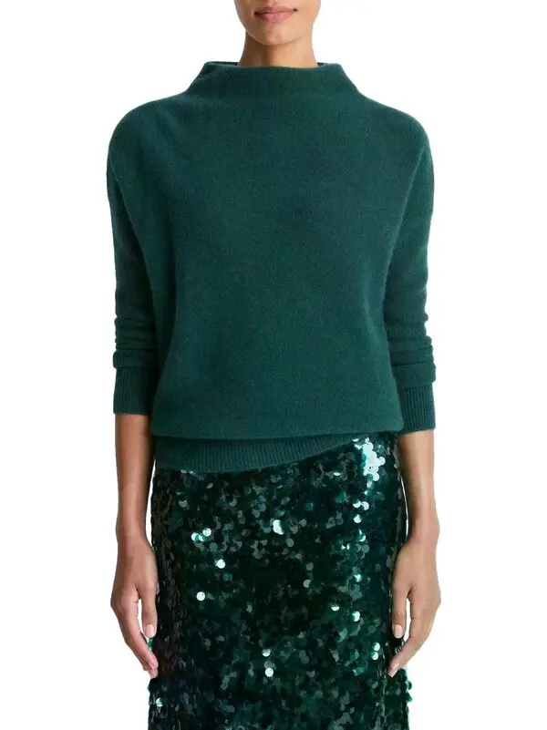 Vince Funnel-neck Sweater - Green
