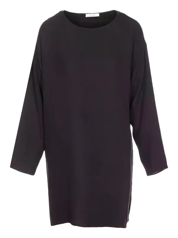 THE ROW Boat-neck Long-sleeved Blouse - Black