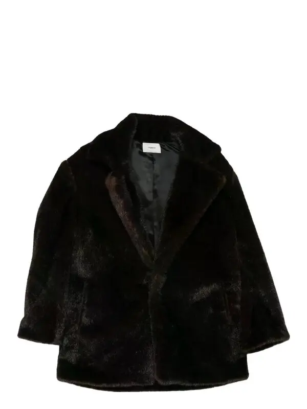 Coperni Faux-fur Single-breasted Coat - Brown