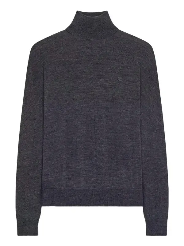 COURREGES Long-sleeved Turtleneck Sweater - Grey