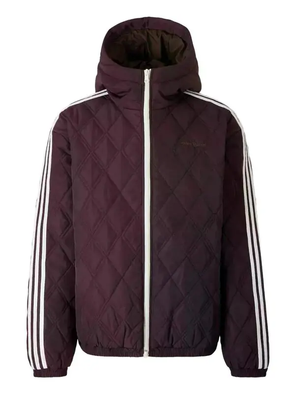 WALES BONNER Quilted Stripe Technical Zip Jacket - Purple