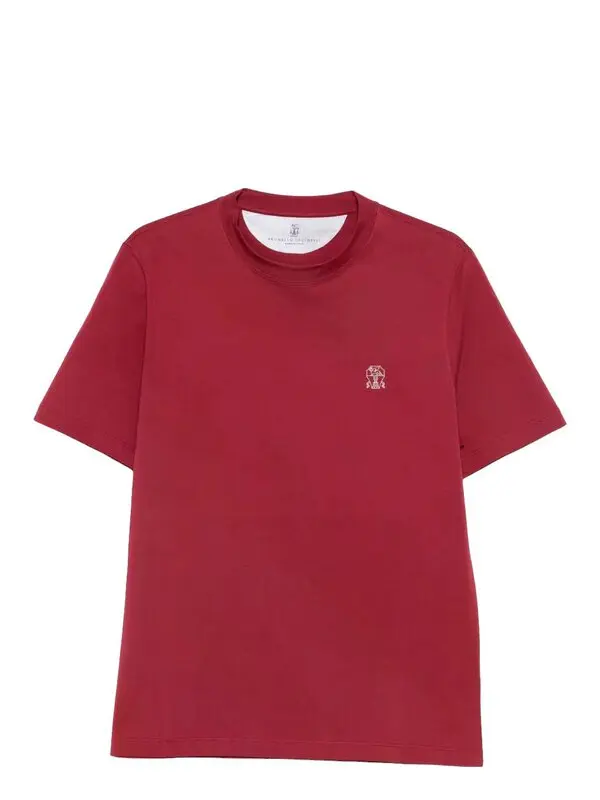 Brunello Cucinelli Logo T-shirt - Red