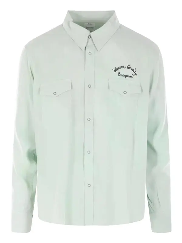 Visvim Logo- Embroidered Shirt - Green