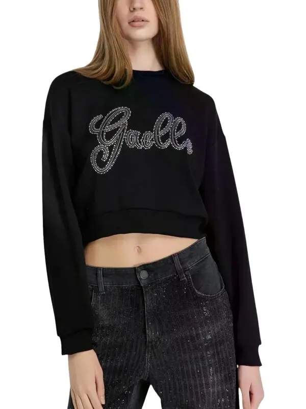 GAELLE Embroidered Felpa Sweater - Black