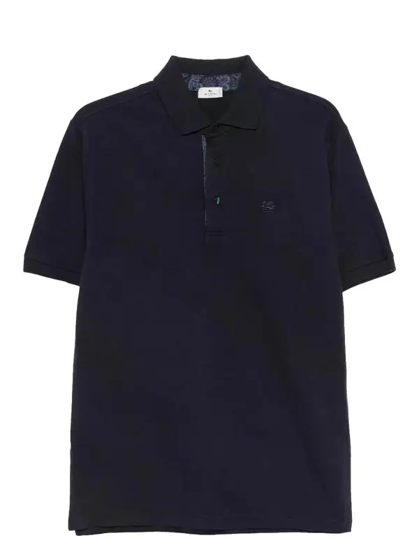 Etro Logo-embroidered Polo Shirt - Blue