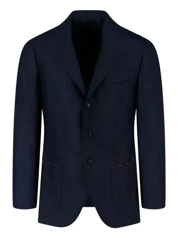 Cesare Attolini Monopetto Cashmere Blazer - Blue