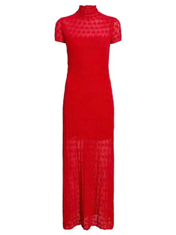Proenza Schouler Textured Knit Midi Dress - Red