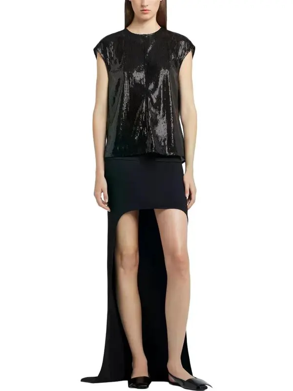 COURREGES Sequin Embellished Blouse - Black
