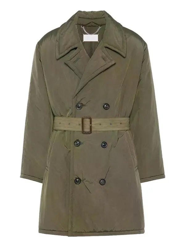 MAISON MARGIELA Belted Double-breasted Coat - Green