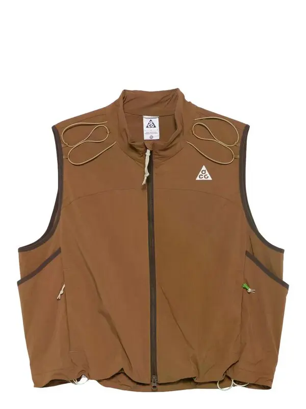 Nike Acg Death Bloom Zip Vest - Brown