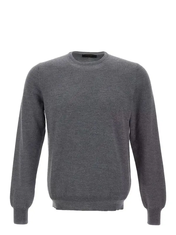 GRAN SASSO Long-sleeve Crew-neck Sweater - Grey