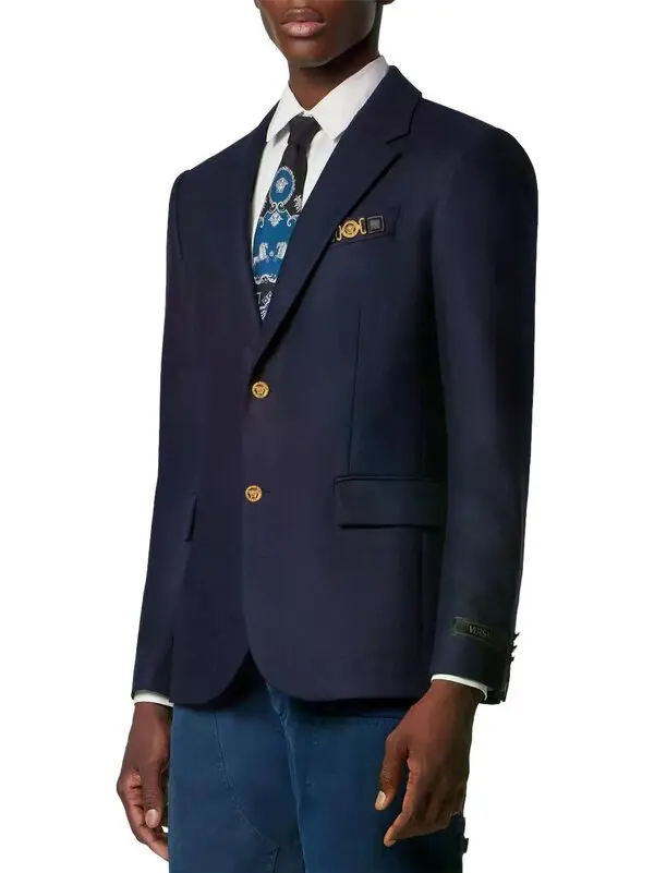 Versace Medusa-button Blazer - Blue