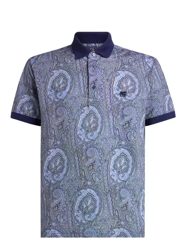 Etro Piqué Polo Shirt - Blue