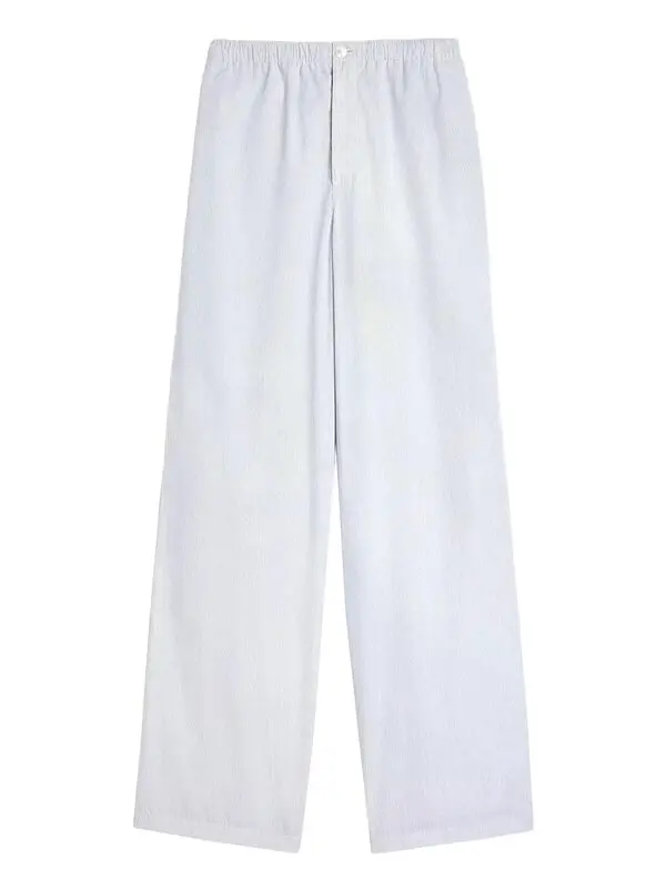 JIL SANDER Elasticated-waistband Cotton Trousers - White