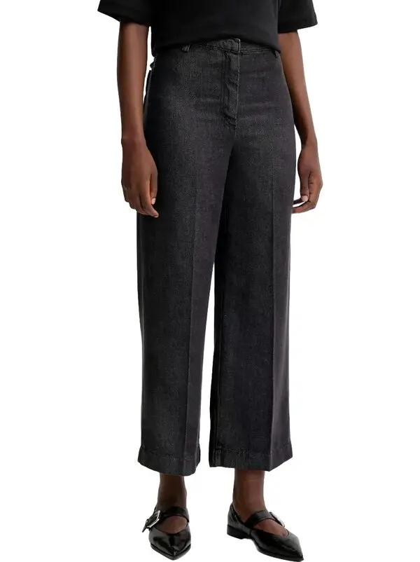 SESSUN Cropped Trousers - Black
