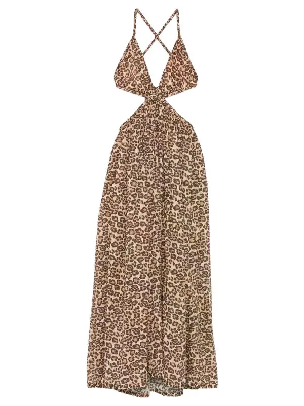 Zimmermann Wanderlust Braid-trim Midi Dress - Brown