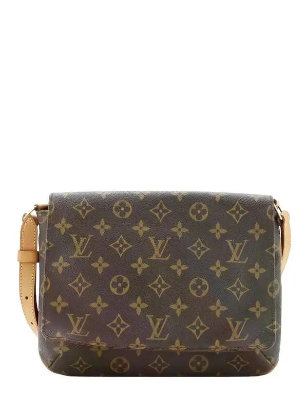 LOUIS VUITTON Musette Tango Handbag Monogram Canvas - Brown