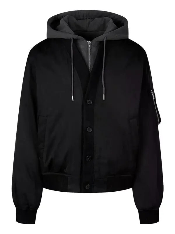 STUDIO TOMBOY V-neck Bomber Jacket - Black
