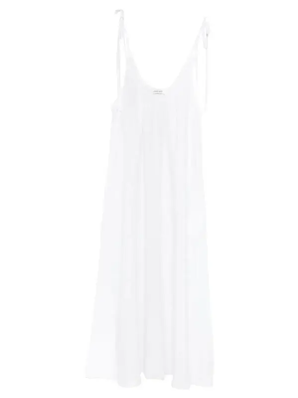 ANINE BING Tie-strap Midi Dress - White