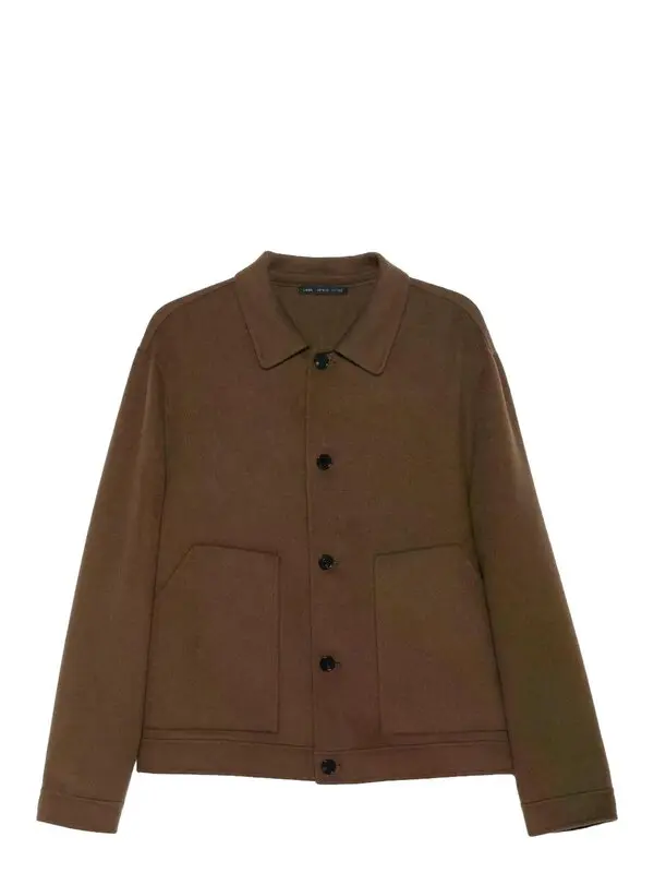 LOW BRAND Button-up Jacket - Brown