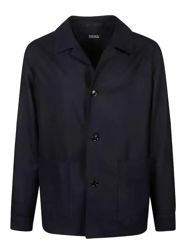 Zegna Button-up Shirt Jacket - Black