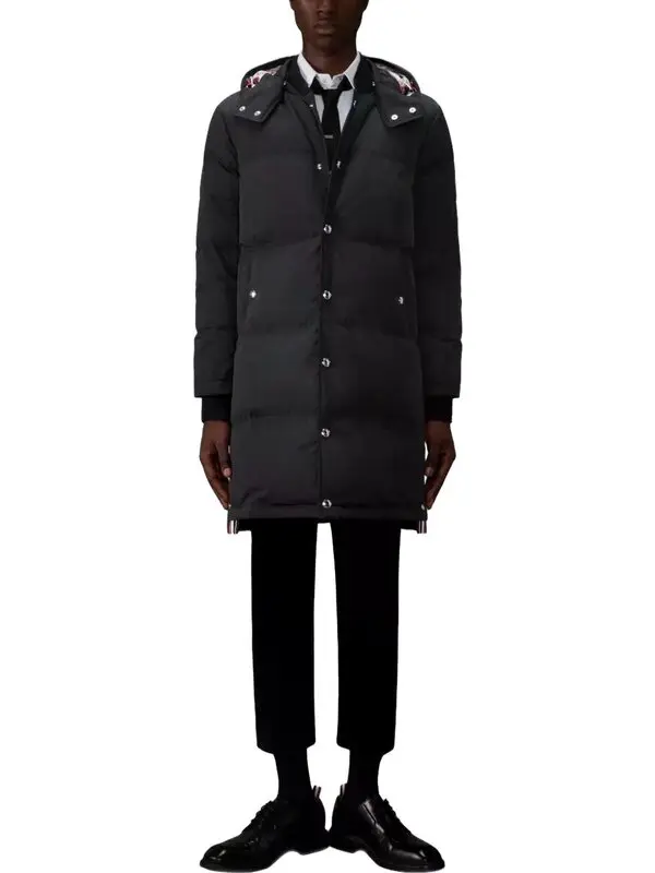 Thom Browne Snap-fastening Padded Coat - Black