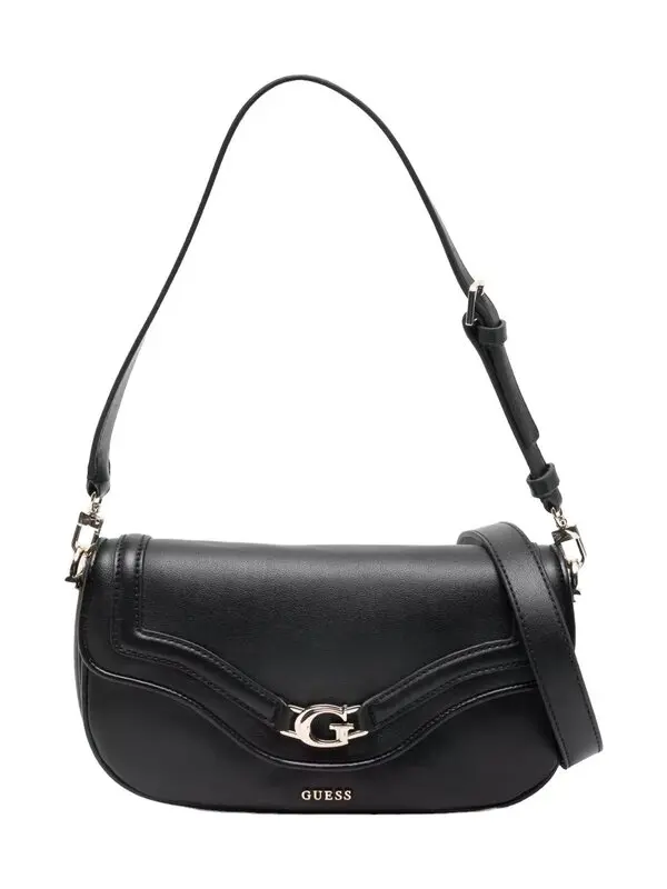 Guess Logo-plaque Shoulder Bag - Black
