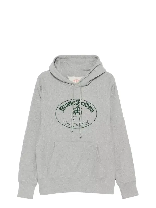 BRAIN DEAD X Brooks Brothers Logo Hoodie - Grey