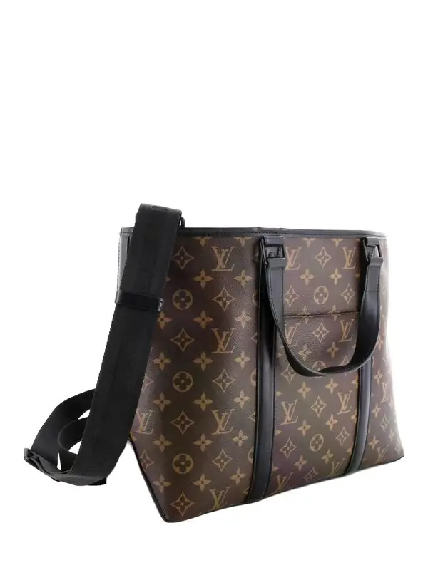 LOUIS VUITTON Weekend Macassar Monogram Canvas Pm Tote Bag - Brown
