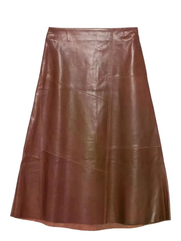 ARMA Panelled Midi Skirt - Brown