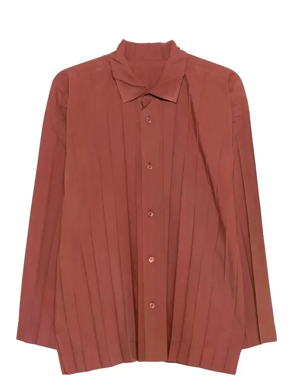 Issey Miyake Pleated Shirt - Brown