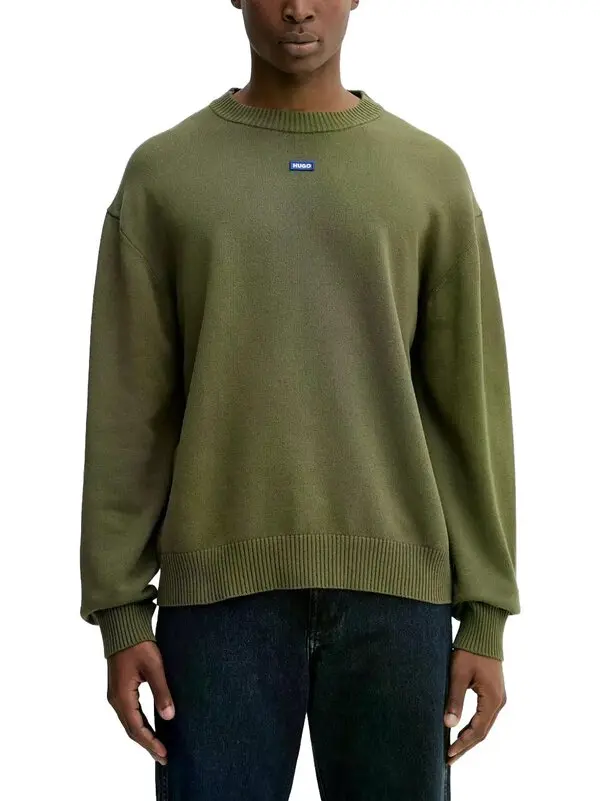 Hugo Logo-patch Sweater - Green