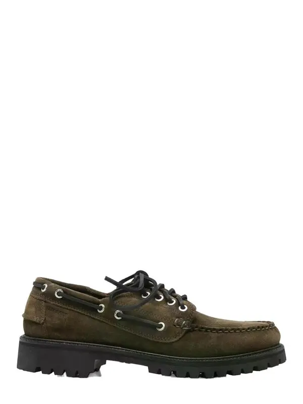 G.H.BASS Lace-up Lug-sole Boat Shoes - Green
