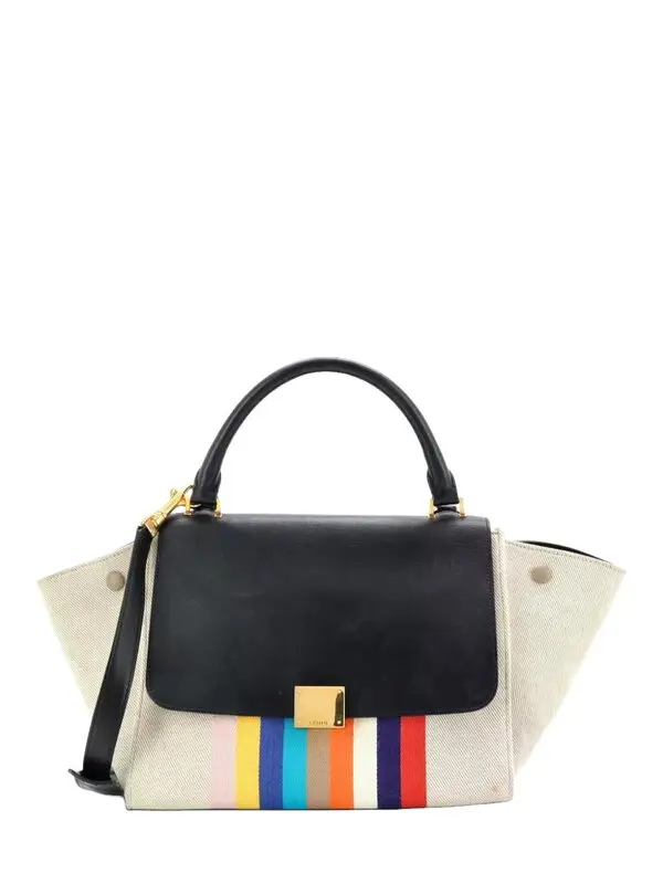 Celine Trapeze Satchel Leather And Felt - Multicolour